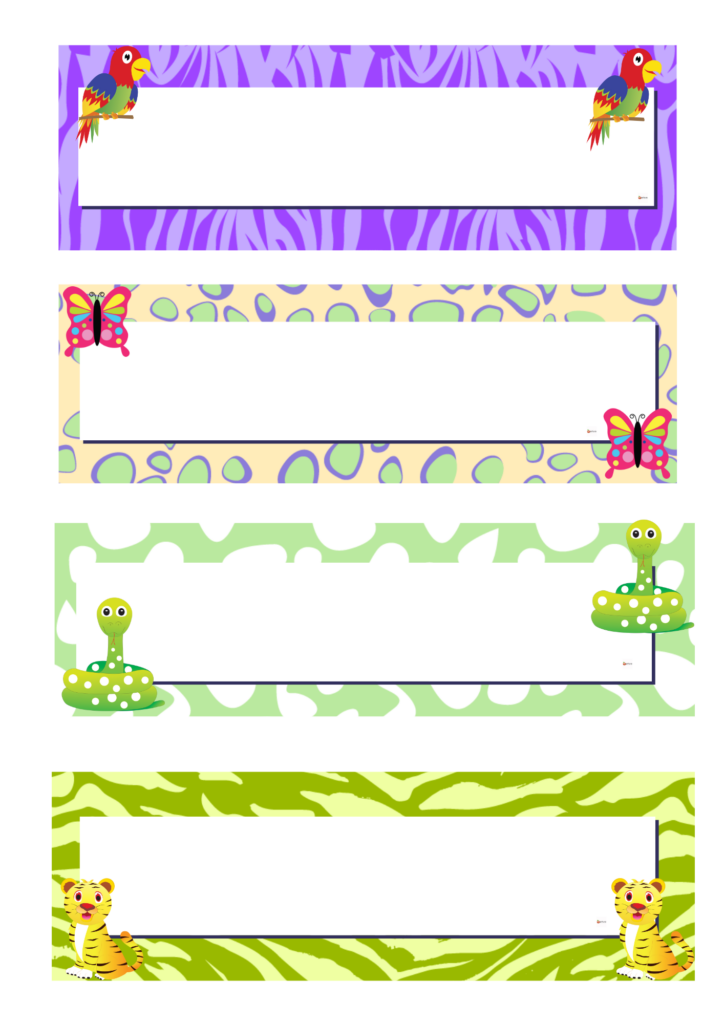 Safari Theme Tote Tray Labels | Made By Teachers