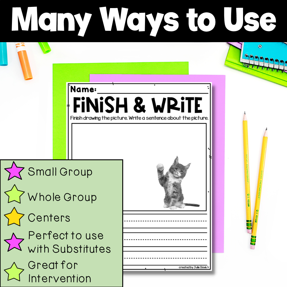 May End of Year Writing Prompts & Center | Kindergarten and First Grade ...