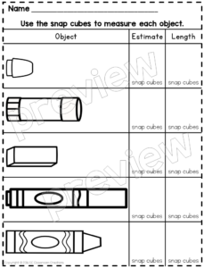 Snap Cube Measuring | Made By Teachers