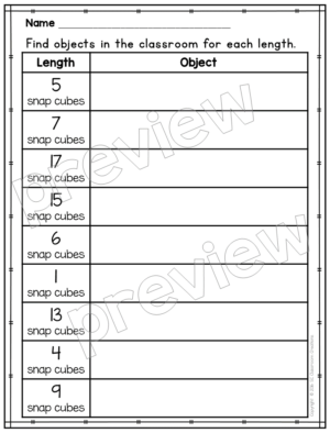 Snap Cube Measuring | Made By Teachers
