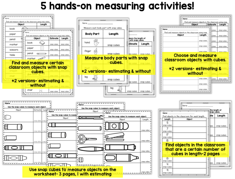 Snap Cube Measuring | Made By Teachers