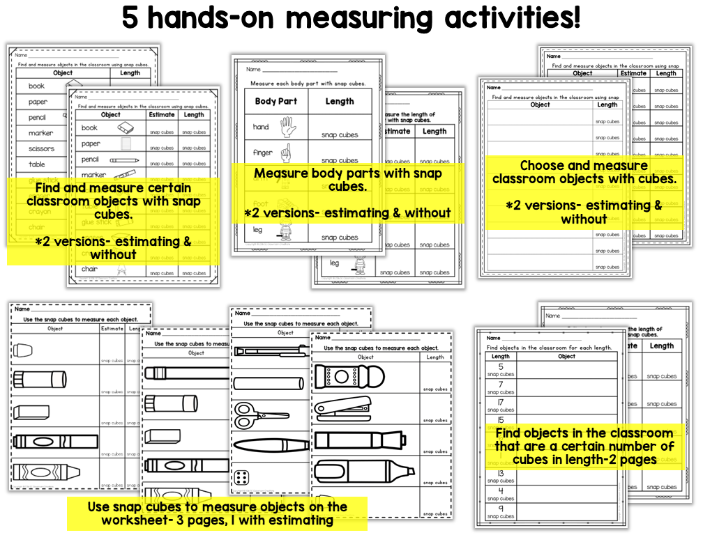 Snap Cube Measuring | Made By Teachers