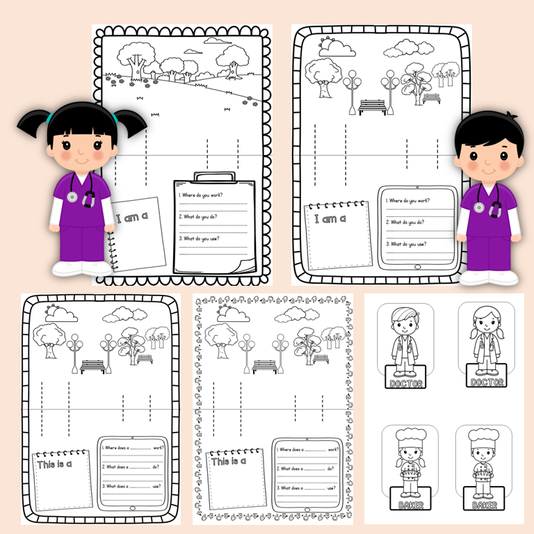 Community Helpers | Jobs | Careers Pop-Up Mini-book | Made By Teachers