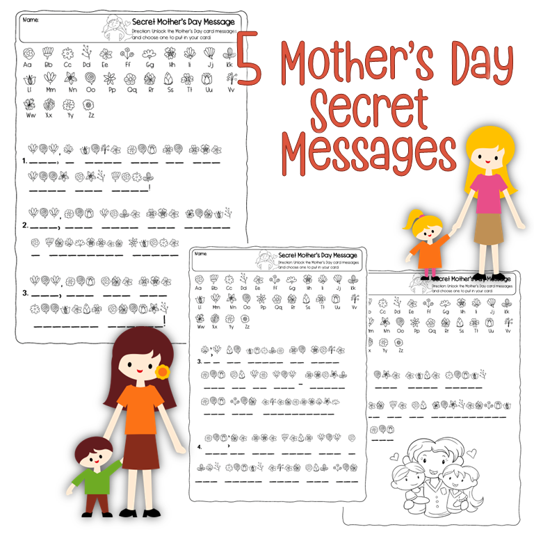 Mother's Day Card and Secret Messages | Made By Teachers