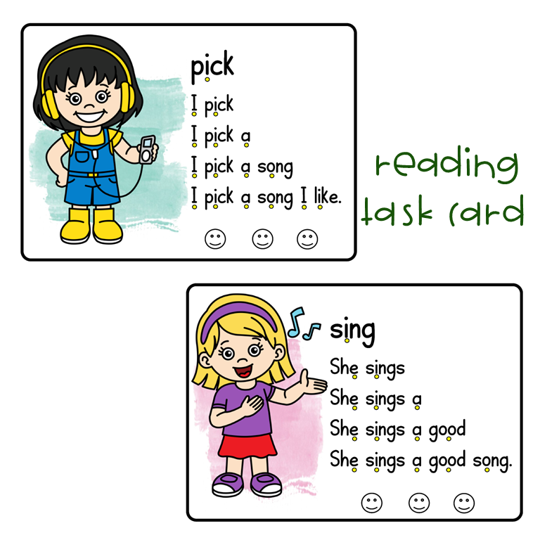 Guided Reading Verb Dolch Sight Words Practice Task Cards and ...