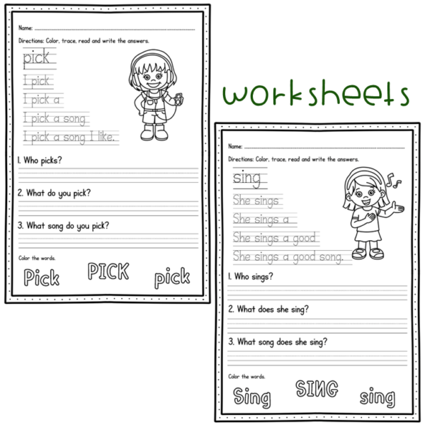 Guided Reading Verb Dolch Sight Words Practice Task Cards and ...