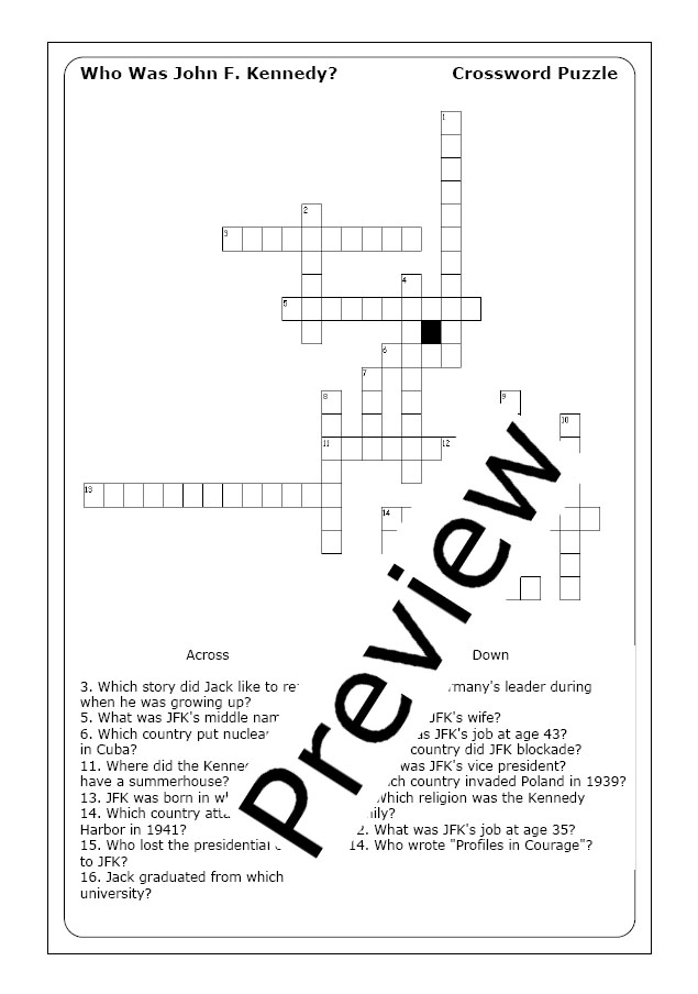 Yona Zeldis McDonough "Who Was John F. Kennedy?" worksheets | Made By ...