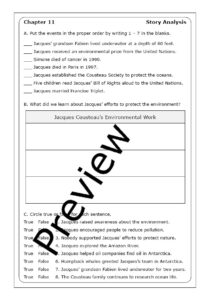 Nico Medina "Who Was Jacques Cousteau?" worksheets | Made By Teachers