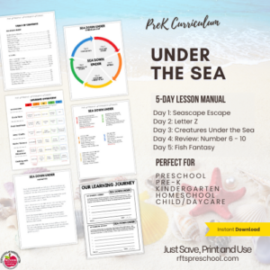 UNDER THE SEA | LESSONS AND PRINTABLES | MATH LITERACY CRAFT ACTIVITIES ...