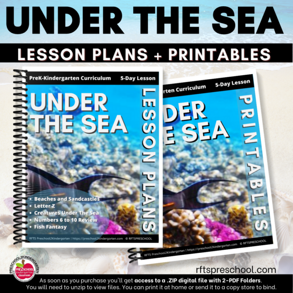 UNDER THE SEA | LESSONS AND PRINTABLES | MATH LITERACY CRAFT ACTIVITIES ...