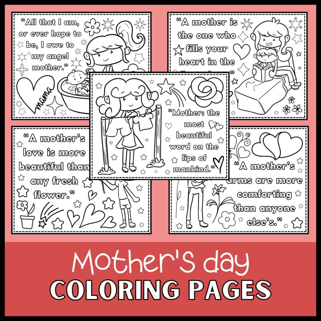 Mother's Day Activity Bundle, Coloring Pages, Word Search, Mazes and ...
