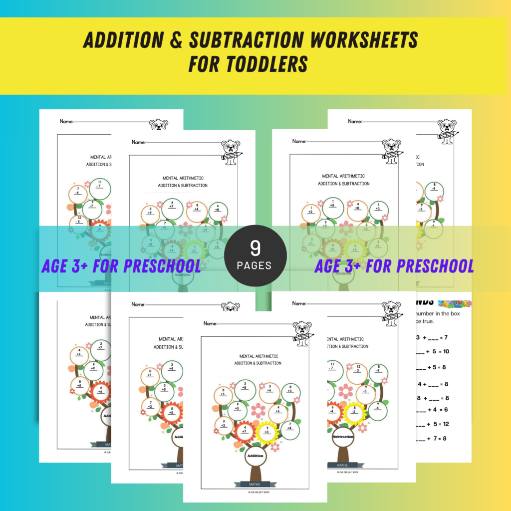 Addition & Subtraction worksheets for toddlers | Made By Teachers