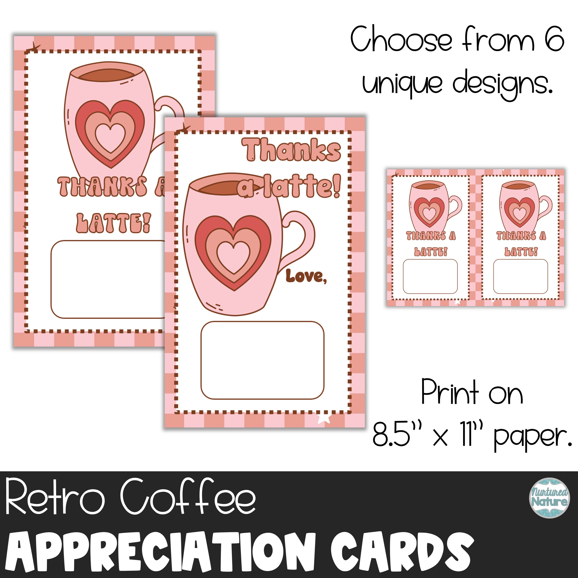 Teacher Appreciation Week Card - Pink Retro Coffee Shop Gift Card ...