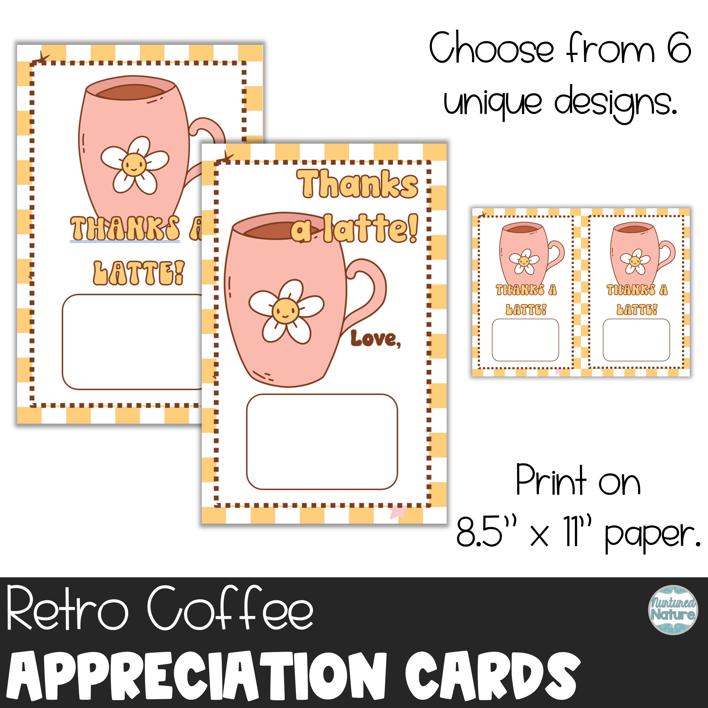 Teacher Appreciation Week Card - Yellow Retro Coffee Shop Gift Card ...