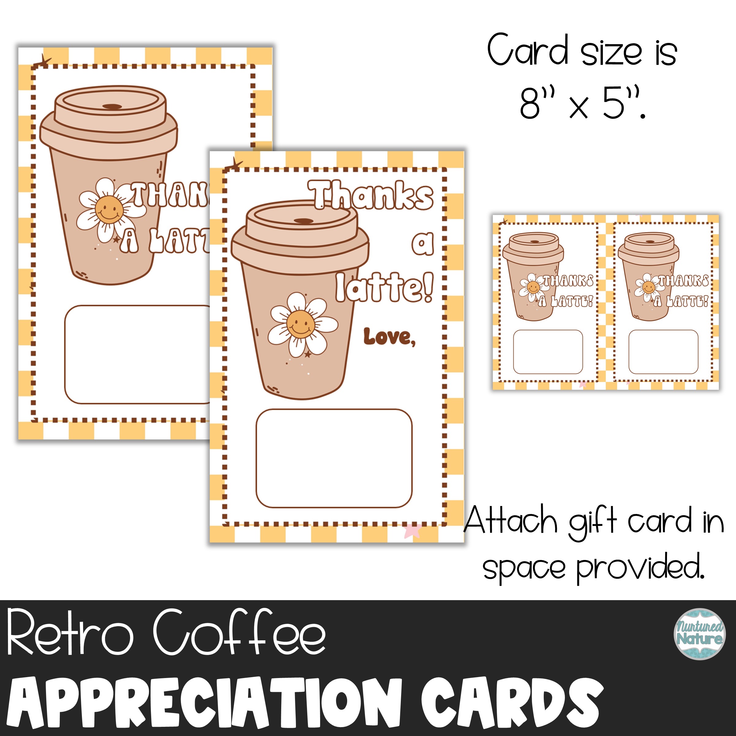 Teacher Appreciation Week Card - Yellow Retro Coffee Shop Gift Card ...