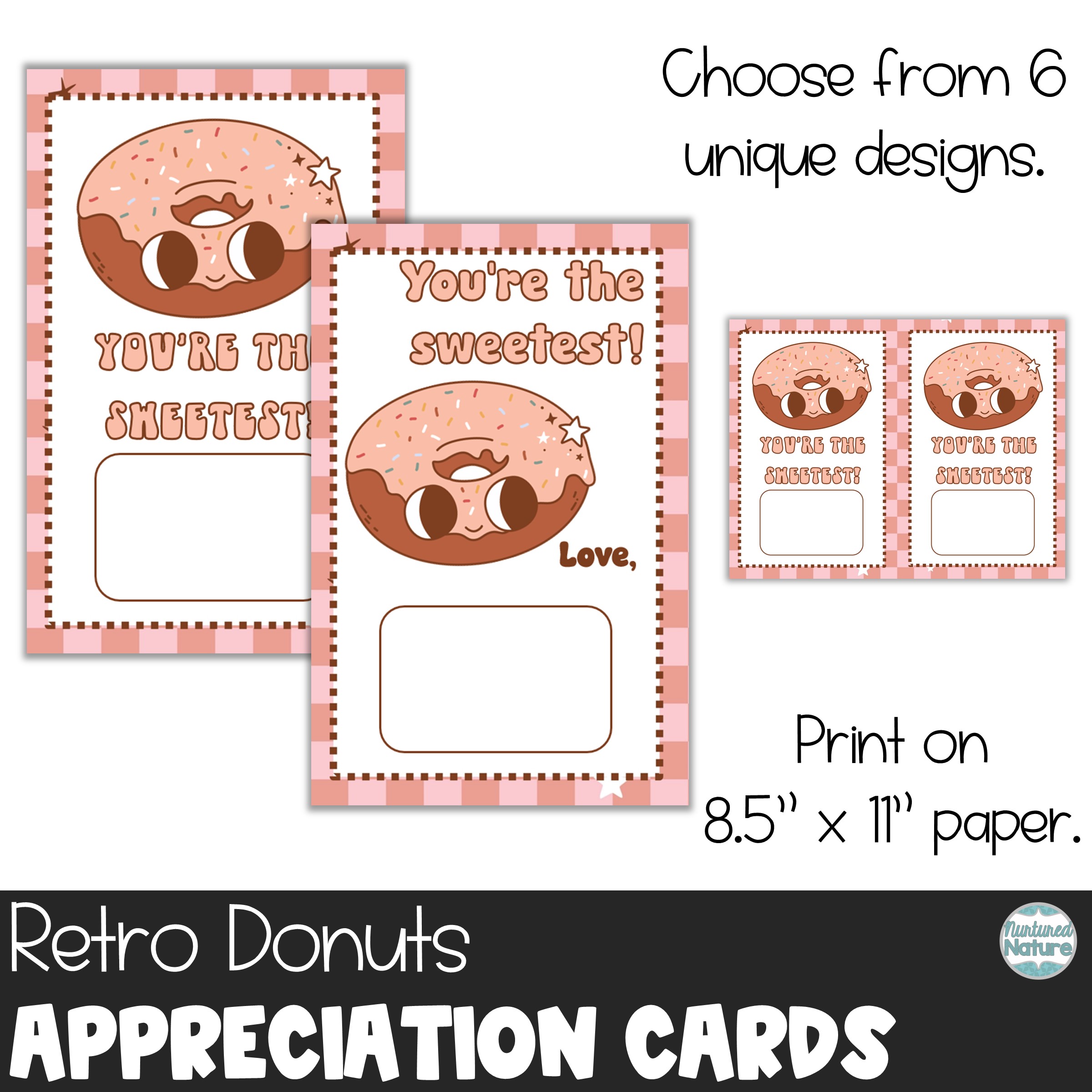 Teacher Appreciation Week Card - Retro Donut Shop Gift Card Holder ...