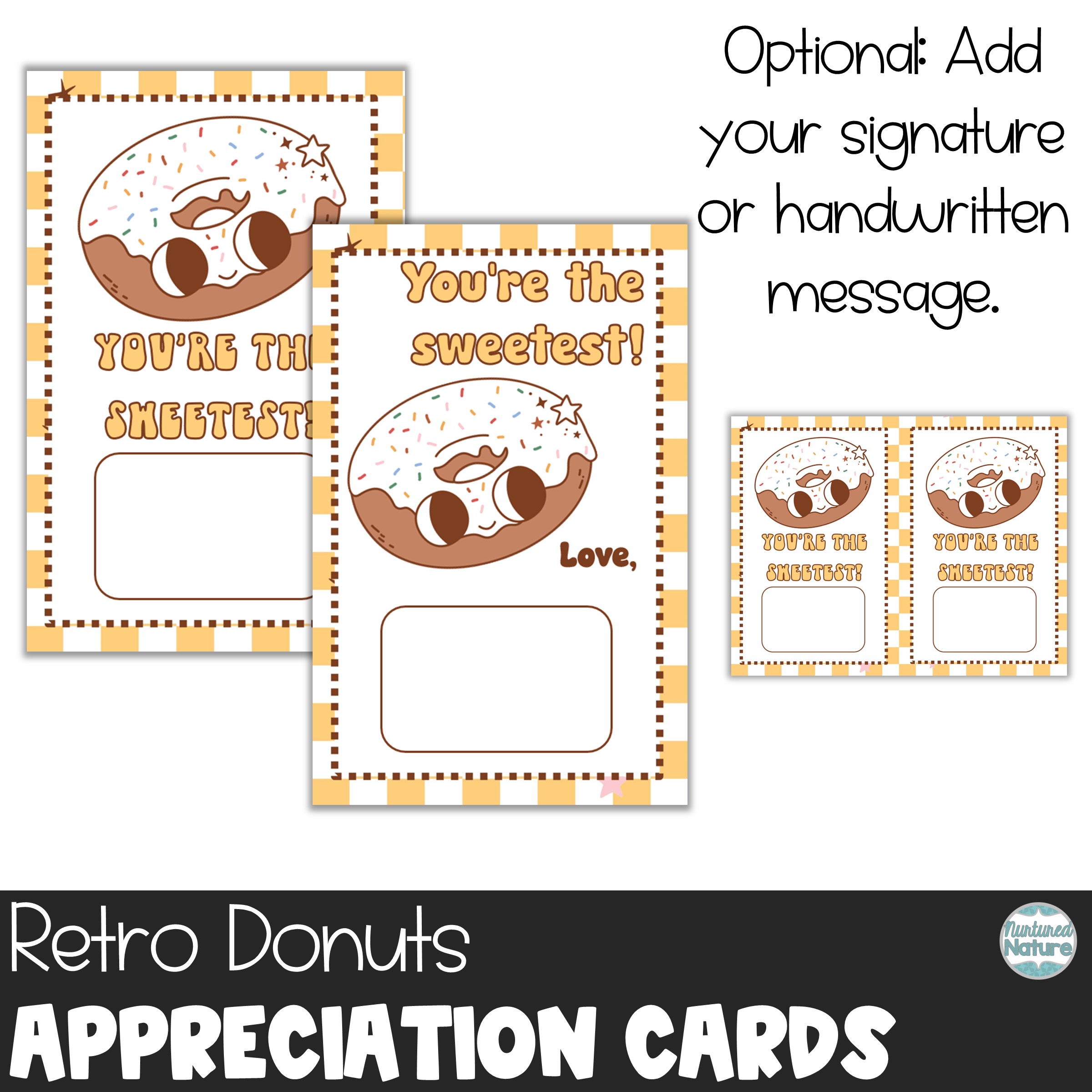 Teacher Appreciation Week Card - Retro Donut Shop Gift Card Holder ...