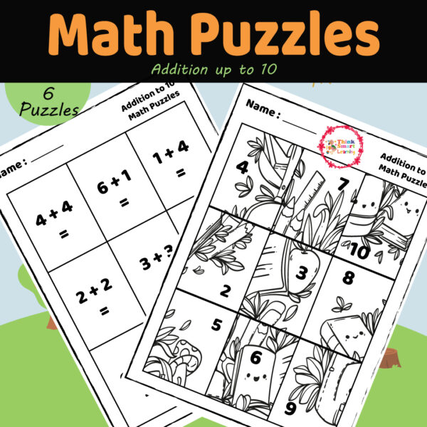 March Math Puzzles St. Patrick's Day Addition to 10 | Made By Teachers