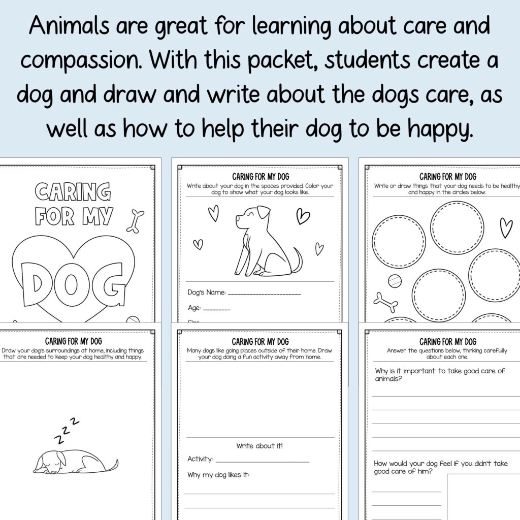 Caring for My Dog | Social Emotional Learning Packet | Mental Health ...