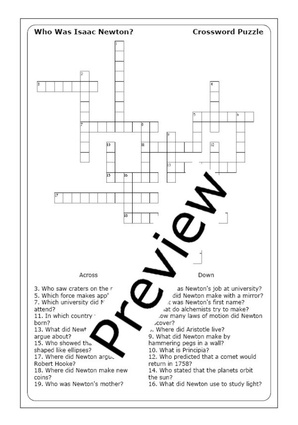 Janet Pascal "Who Was Isaac Newton?" worksheets | Made By Teachers