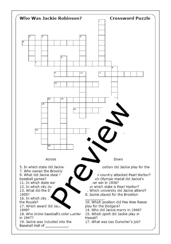 Gail Herman "Who Was Jackie Robinson?" worksheets | Made By Teachers