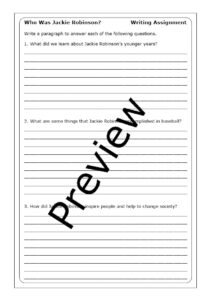 Gail Herman "Who Was Jackie Robinson?" worksheets | Made By Teachers