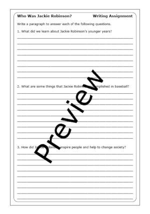 Gail Herman "Who Was Jackie Robinson?" worksheets | Made By Teachers