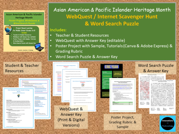 Asian American & Pacific Islander Heritage Month - Poster, WebQuest ...