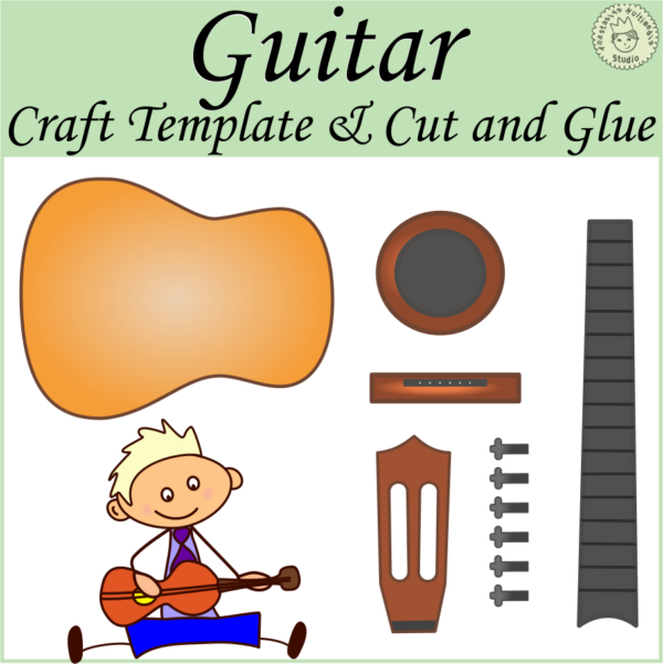 Guitar Cut & Glue Activities, Craft Template | Made By Teachers