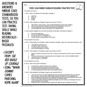 ELA Test Prep PRACTICE TEST Paired Passages with Questions Reading ...