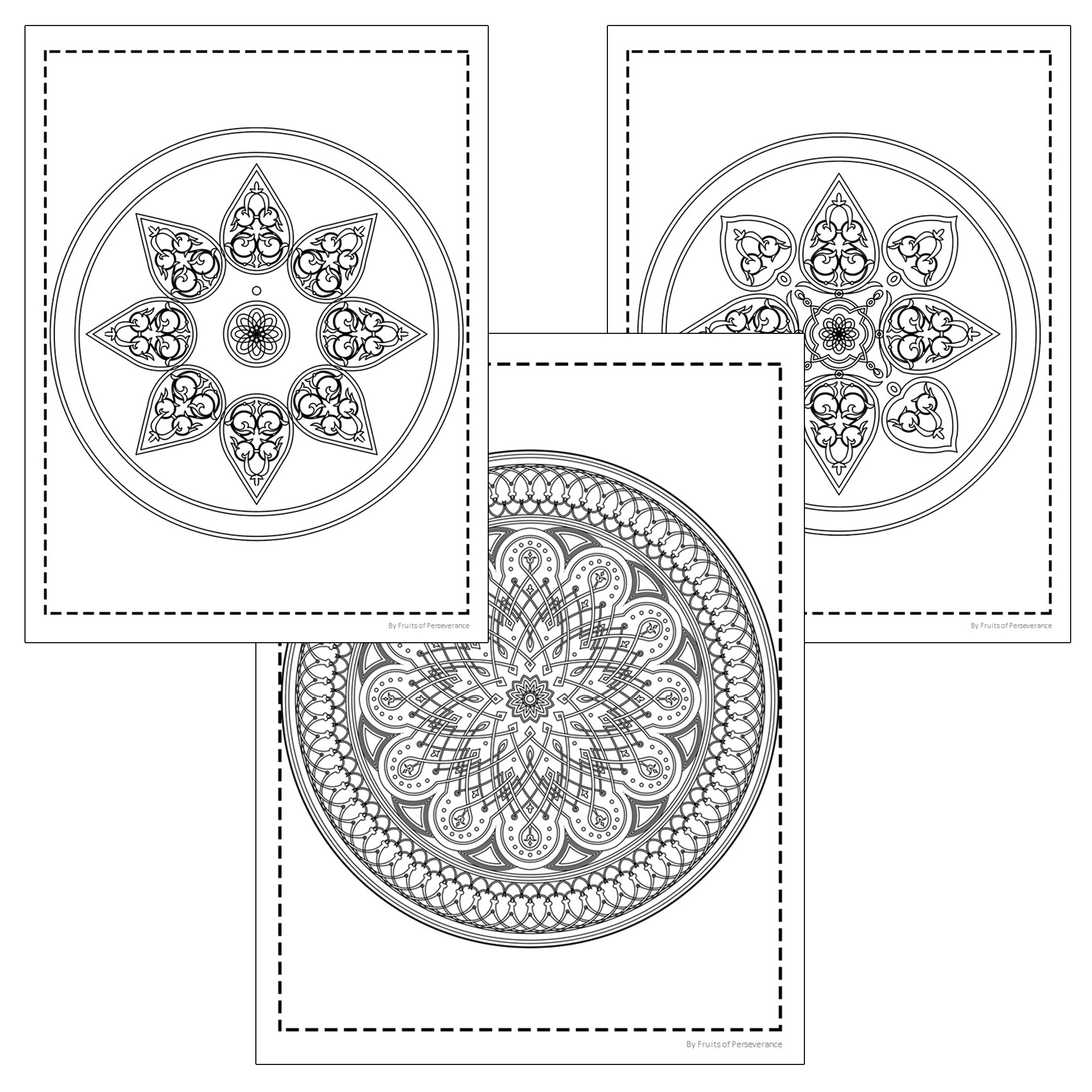 Spring Mandala Coloring Pages Set 1| Fun End of Year Activity | Stress ...