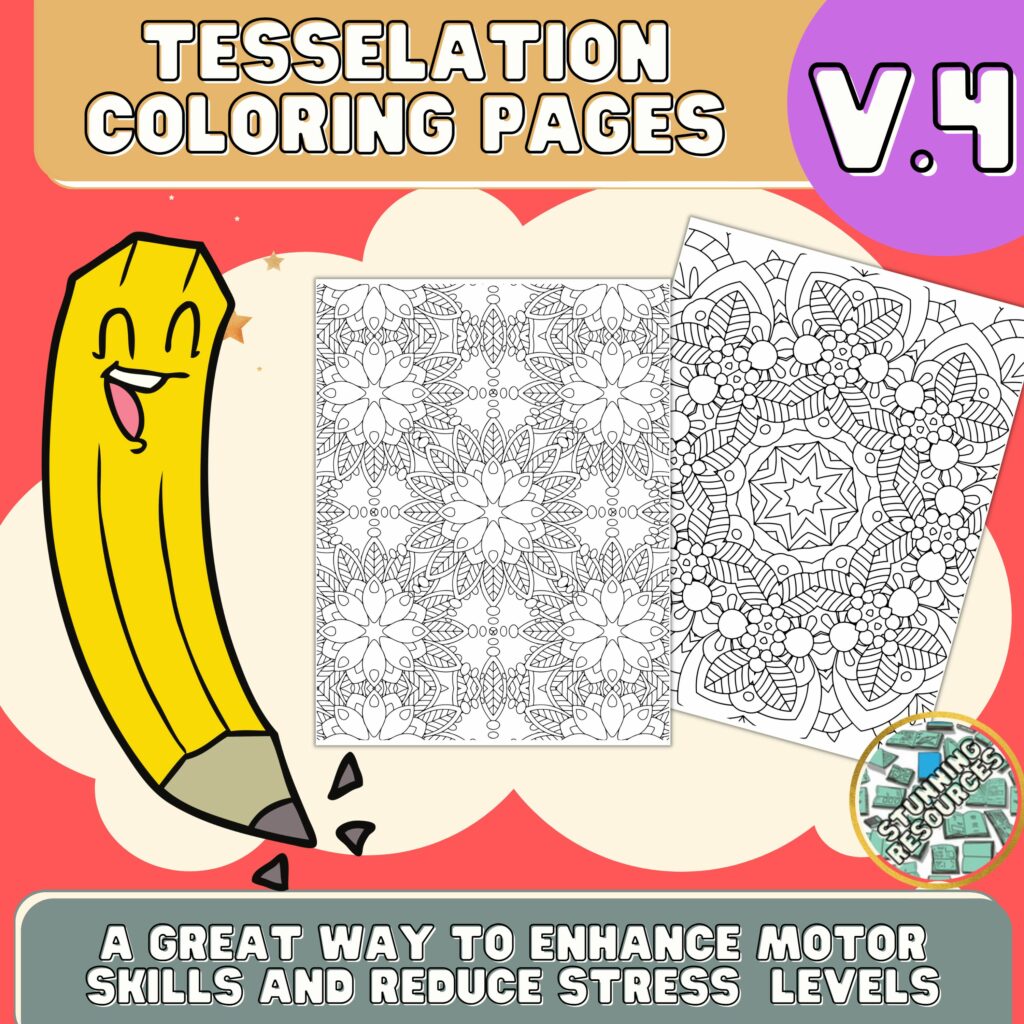 Tessellation Coloring Pages V.4, Coloring Activities Pages | Made By ...