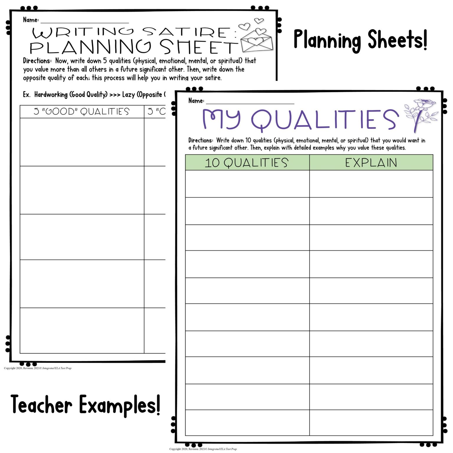 Creative Writing Project Writing Satire Pack Organizers Thesis Template ...