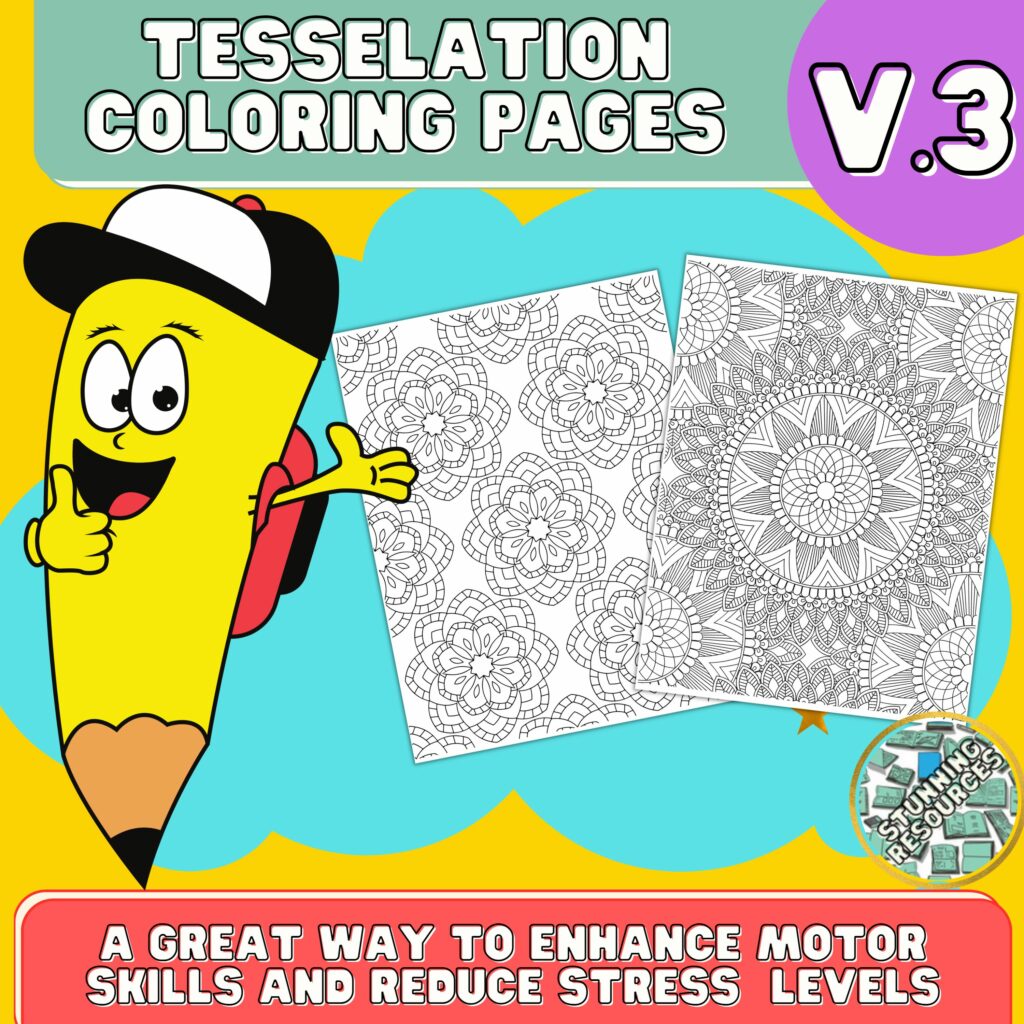 Tesselation Coloring Pages V.3, Coloring Activities Pages | Made By ...