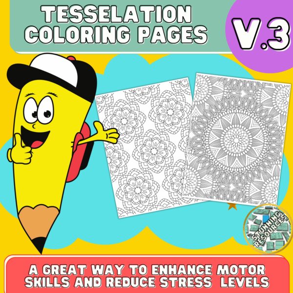 Tesselation Coloring Pages V.3, Coloring Activities Pages | Made By ...