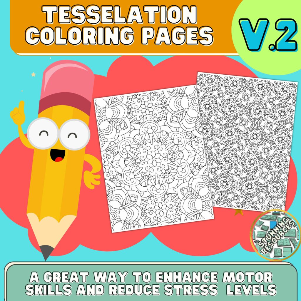 Tesselation Coloring Pages V.2, Coloring Activities Pages | Made By ...
