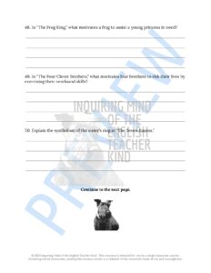 Grimms' Fairy Tales Unit Test and Answer Key (14 Short Stories Included ...