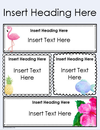 Weekly Newsletter Template Back to School Watercolor Tropical Theme ...