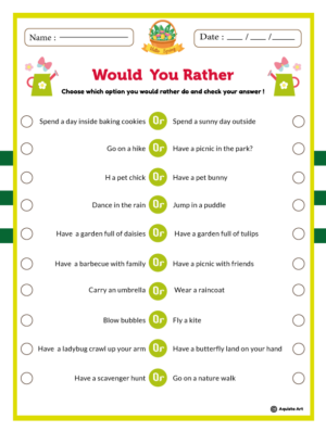 Spring Would You Rather Game for Kids | Made By Teachers