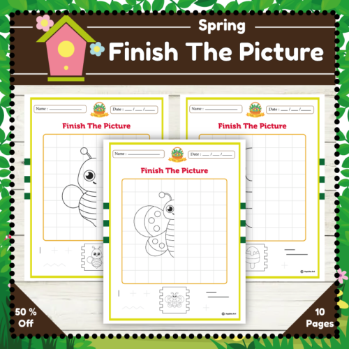 Spring Finish The Picture Worksheets for Preschool and Elementary ...