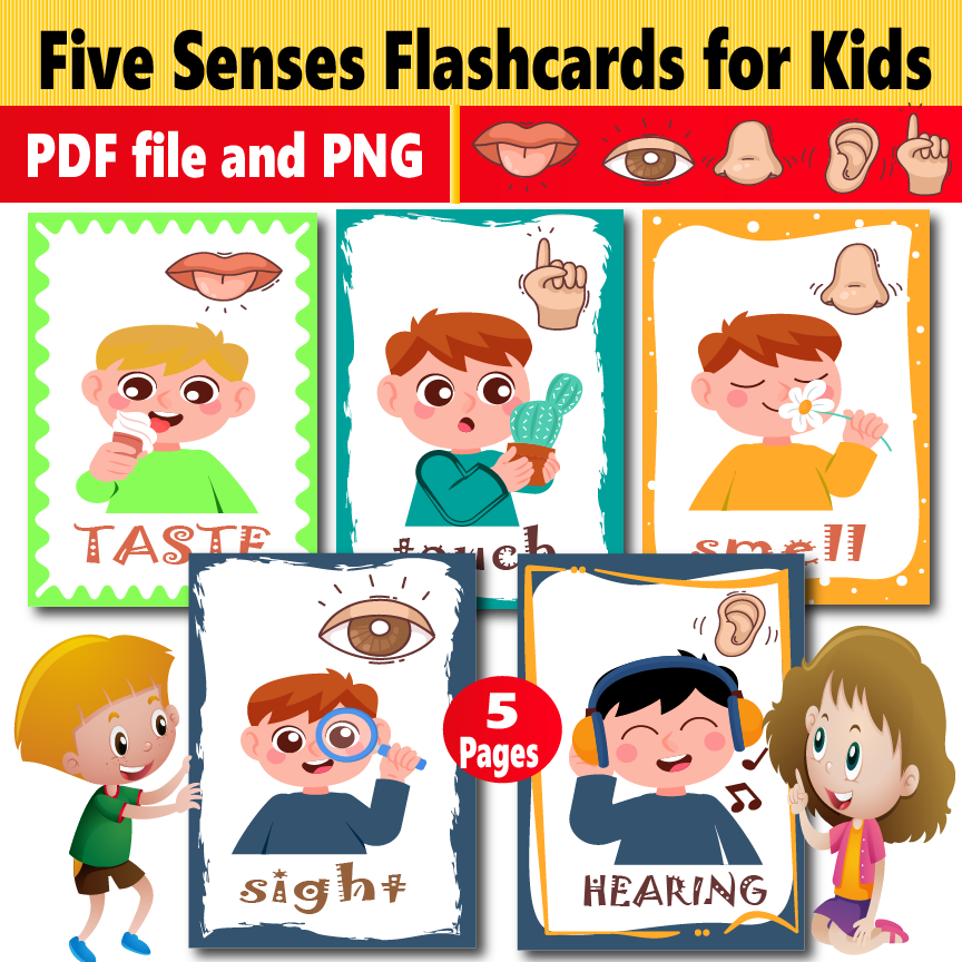 Five Senses Flashcards For Kids Made By Teachers
