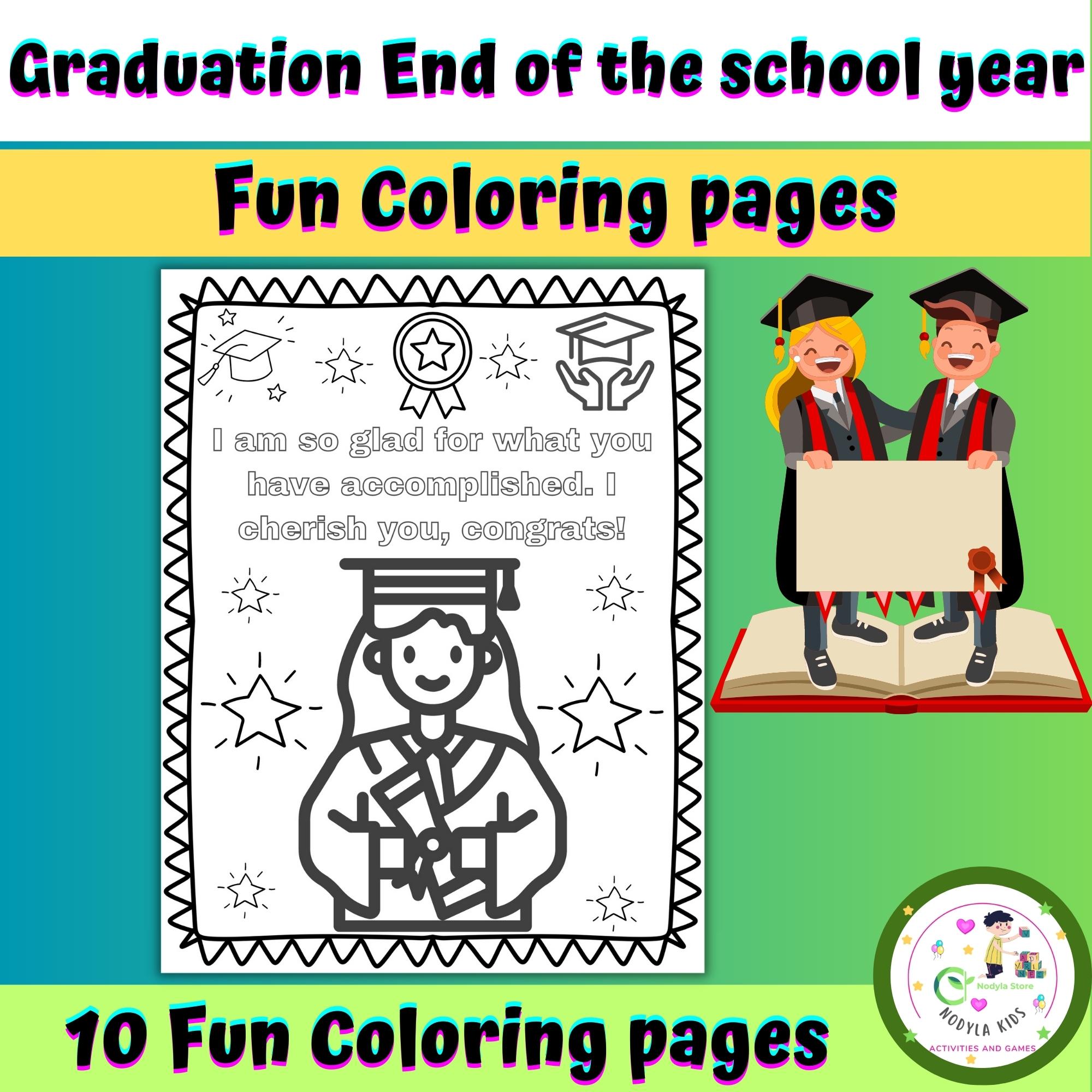 Graduation End of the school year Coloring pages | End of Year ...
