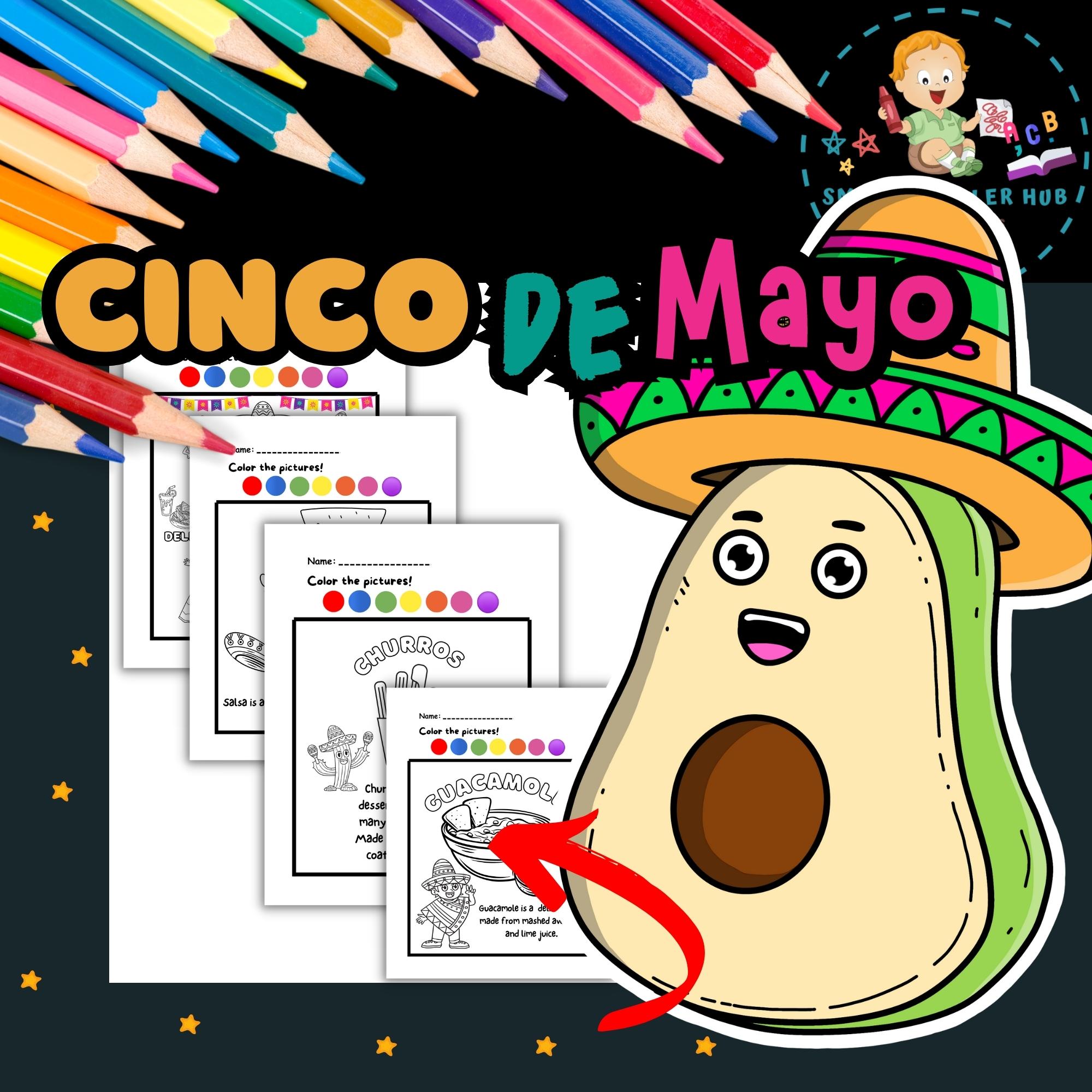 Delicious Cinco de mayo: A Mexican food fiesta Coloring Pages! | Made ...