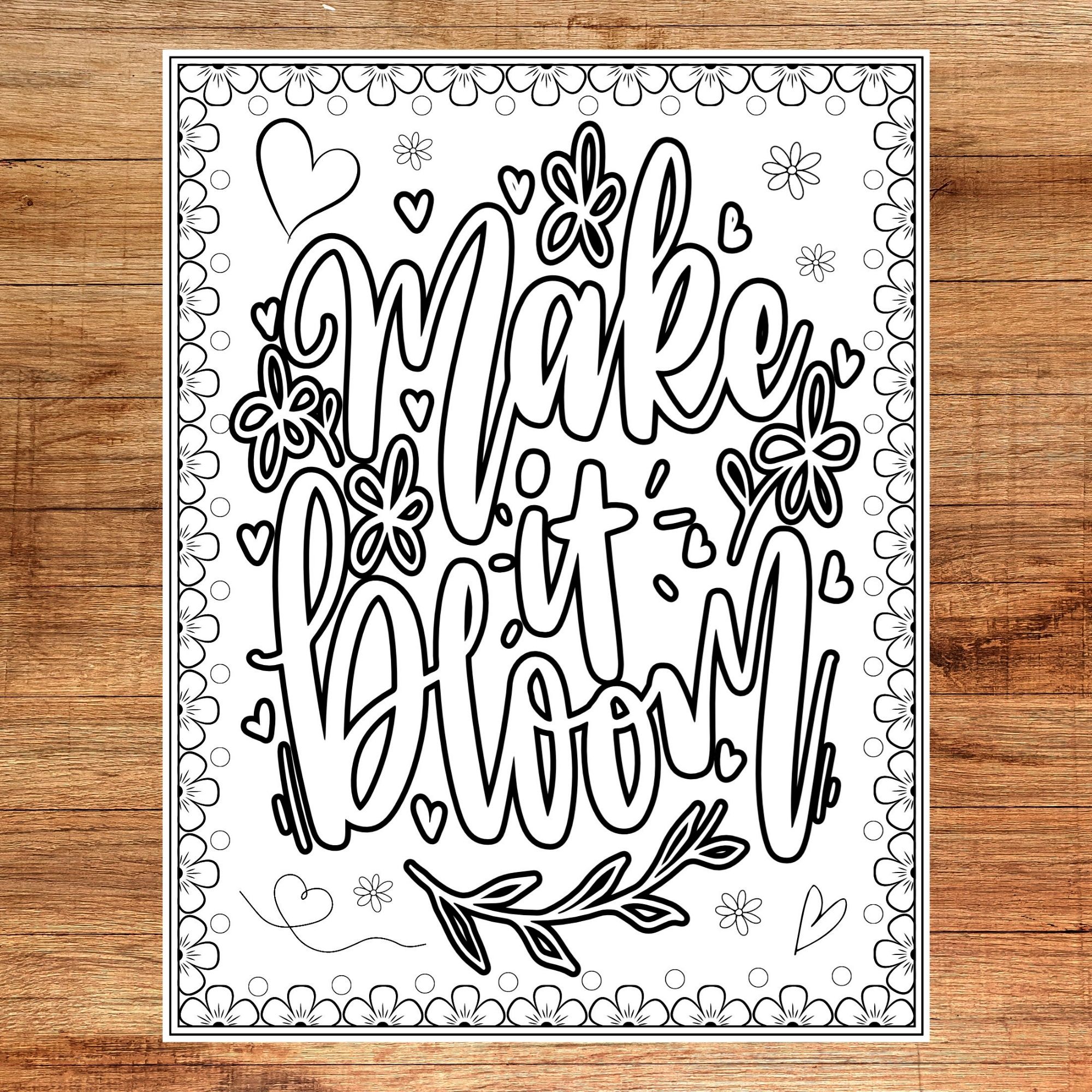 Spring Quotes Coloring Pages | Spring Quotes Coloring Pages 2023 | Made ...