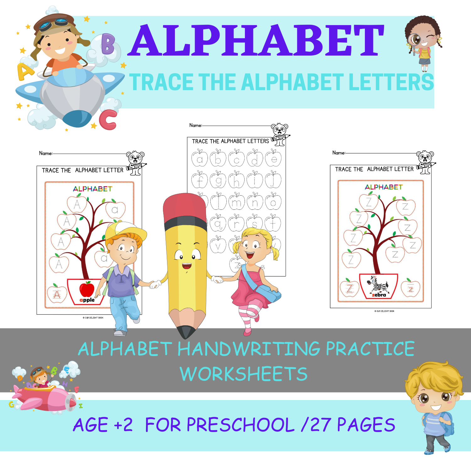 Alphabet the letters tarcing worksheets for toddlers | Made By Teachers