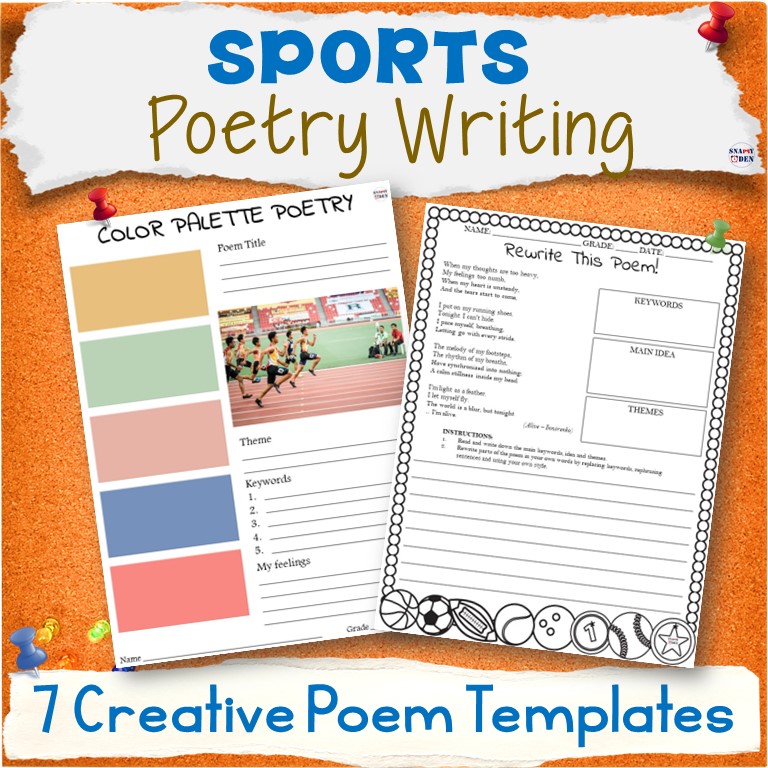 Sports Poetry Writing Activities - Poem Templates - Print and Digital ...
