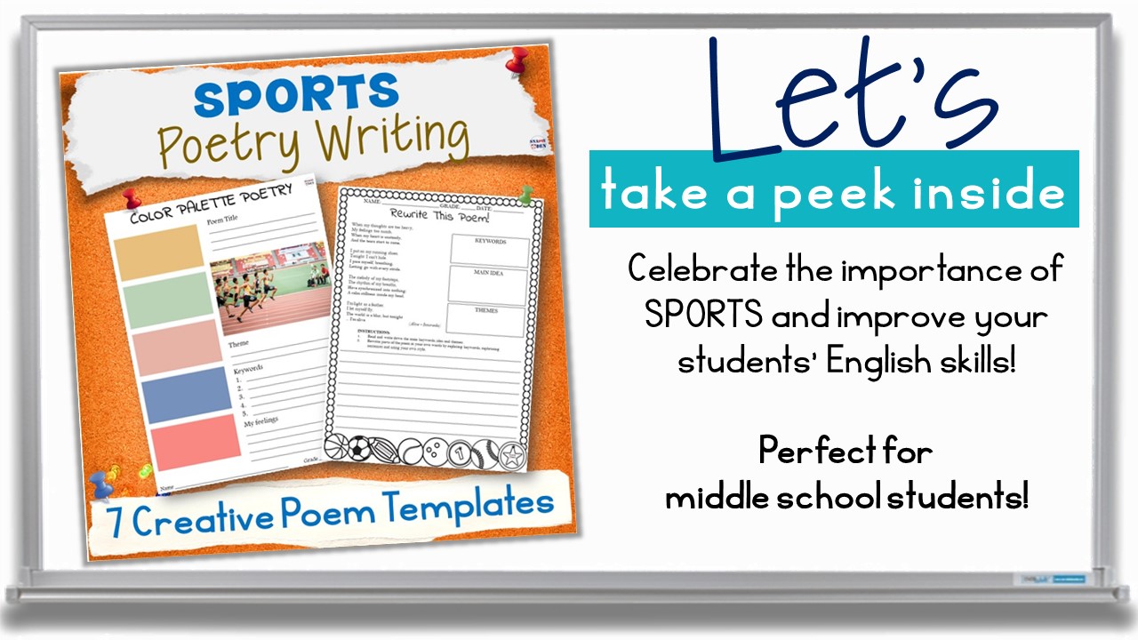 Sports Poetry Writing Activities - Poem Templates - Print and Digital ...