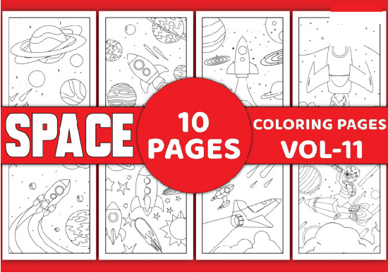 Space Coloring Pages Graphic | Made By Teachers
