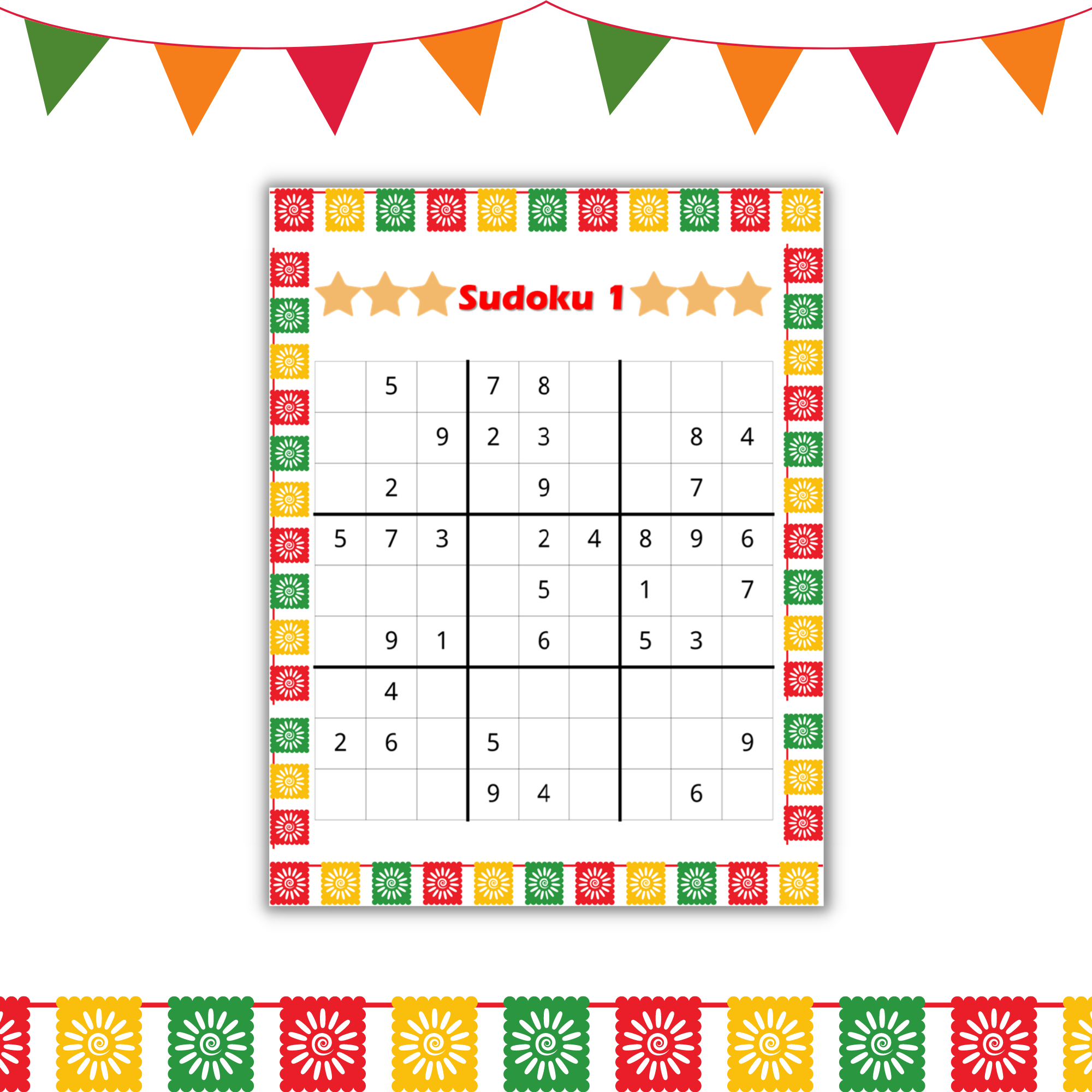 Printable Cinco De Mayo Sudoku Puzzles With Solutions - Fun May ...