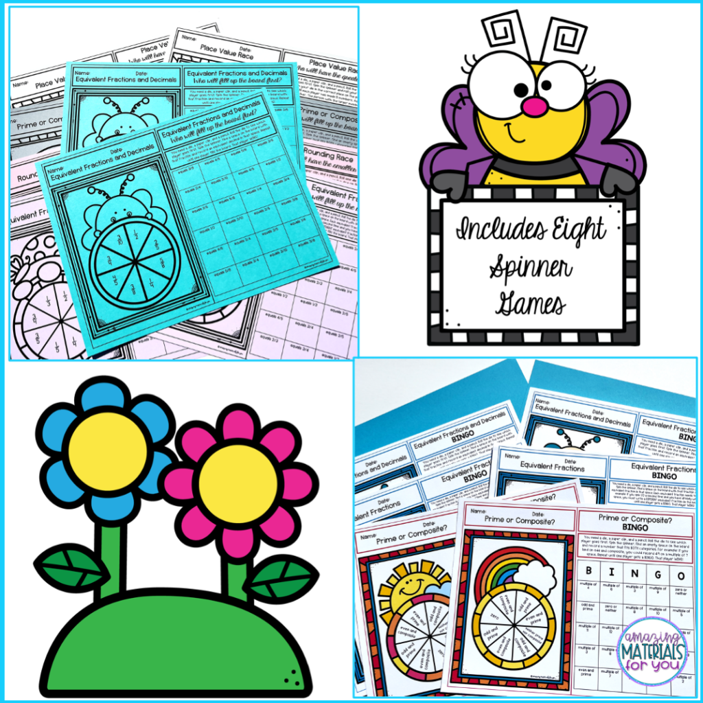 Math Test Prep Spinner Games | Number Sense | Made By Teachers